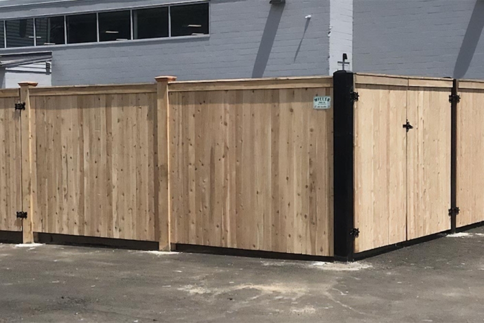 Wood Dumpster Enclosure - Miller Fence